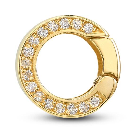 Round Push Lock 1/4ct tw Diamond 14K Yellow Gold | Jared
