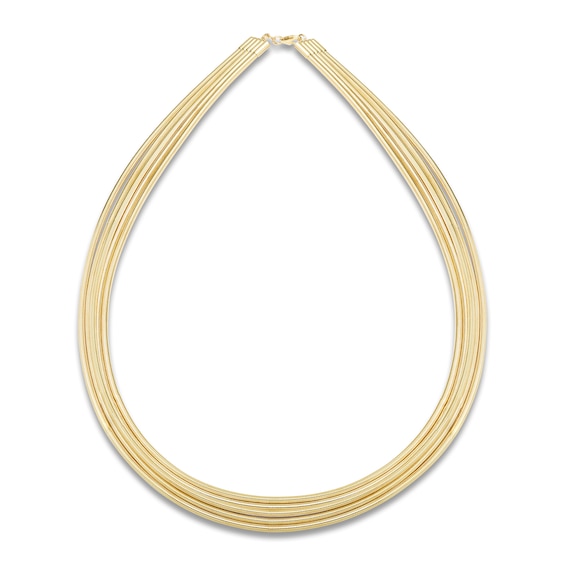 Italia D'Oro Five-Strand Stretch Necklace 14K Yellow Gold 18" | Jared
