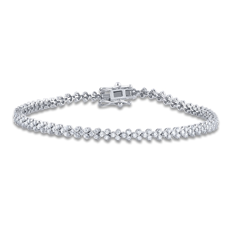 Diamond Tennis Bracelet 2 Ct Tw Round 14k White Gold 7 Jared