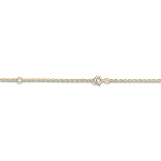 High-Polish Initial Necklace Diamond Accents 14K Yellow Gold 18" | Jared