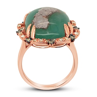 Le Vian Natural Aquaprase Ring 1/3 ct tw Diamonds 18K Strawberry Gold ...