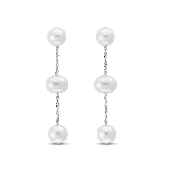 Lali Jewels Freshwater Cultured Pearl Drop Earrings 14k White Gold Jared