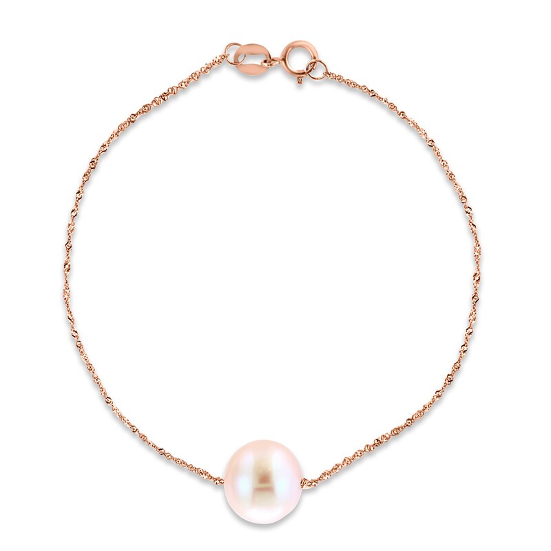 Lali Jewels Pink Freshwater Cultured Pearl Bracelet 14k Rose Gold 7 5