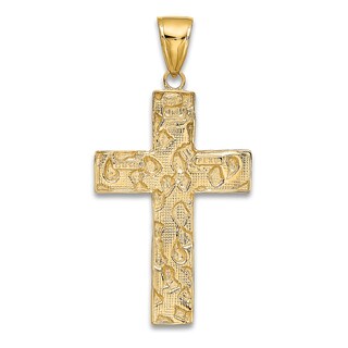 Flat Cross Pendant Necklace 14K Yellow Gold 18" | Jared