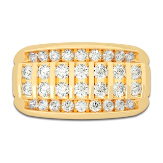 Men's Diamond Ring 2 ct tw Round 14K Yellow Gold | Jared