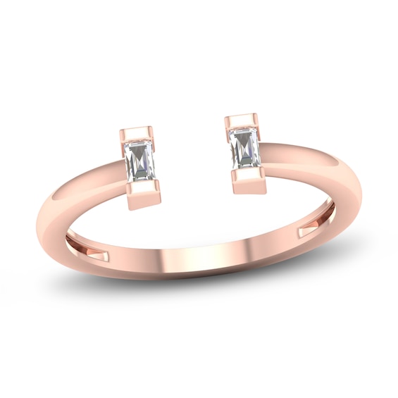 Diamond Open Cuff Wedding Band 1/10 ct tw Baguette 14K Rose Gold | Jared
