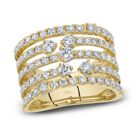 Shy Creation Diamond Ring 1-5/8 ct tw Round 14K Yellow Gold SC55023427 ...
