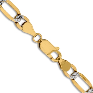 Figaro Semi-Solid Chain Necklace 14K Yellow Gold 24" 5.25mm | Jared