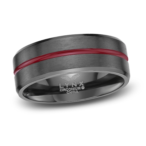 Men's Wedding Band Black Zirconium/Red Ion-Plating 8.0mm | Jared
