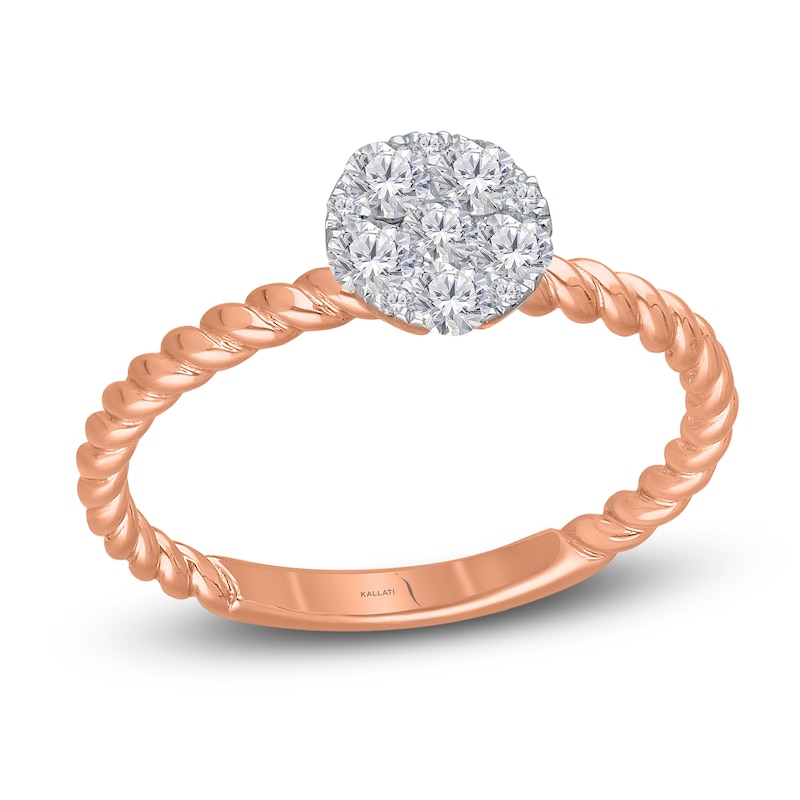 Kallati Multi-Diamond Circle Ring 3/8 ct tw Round 14K Rose Gold | Jared