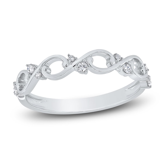 Diamond Split Ring 1/10 ct tw Round 14K White Gold | Jared