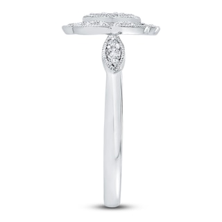 Diamond Floral Ring 1/3 ct tw Round 14K White Gold | Jared