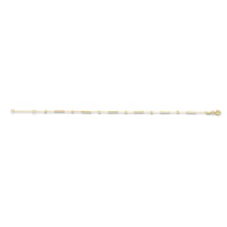 High-Polish Bar & Bead Anklet 14K Yellow Gold | Jared