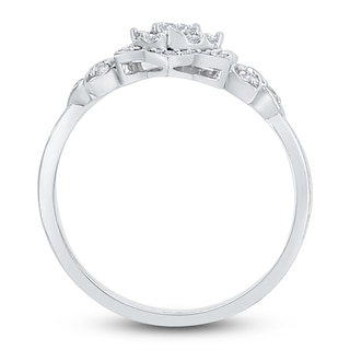 Diamond Floral Ring 1/4 ct tw Round 14K White Gold | Jared