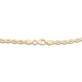 Solid Silk Rope Chain Bracelet 14K Yellow Gold 8" 3.7mm | Jared