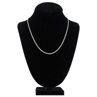20" Textured Solid Rope Chain 14K White Gold Appx. 2.3mm | Jared
