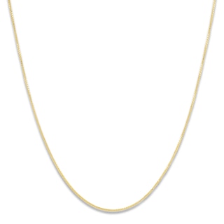 Solid Box Chain Necklace 10K Yellow Gold 20 Length 0.5mm | Jared