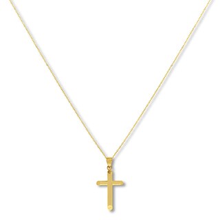 Traditional Cross Necklace 14K Yellow Gold 18" | Jared
