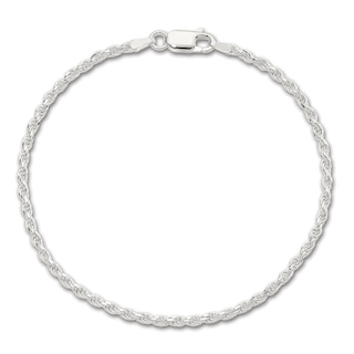 Solid Diamond-Cut Rope Chain Bracelet Sterling Silver 8" 2.25mm | Jared