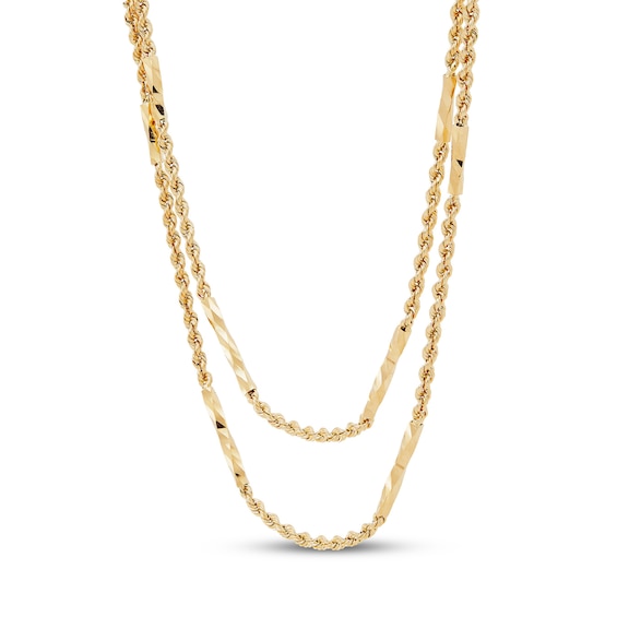 Double Rope Necklace 10K Yellow Gold 18" | Jared