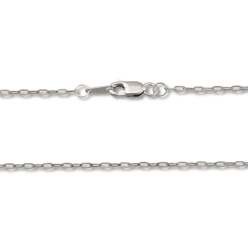 Solid Paperclip Necklace 14K White Gold 18" 1.3mm | Jared