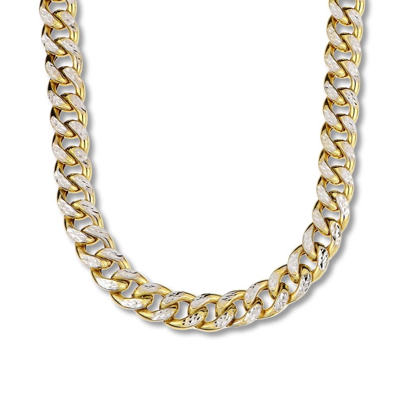 Diamond-Cut Curb Chain Necklace 10K Yellow Gold | Jared