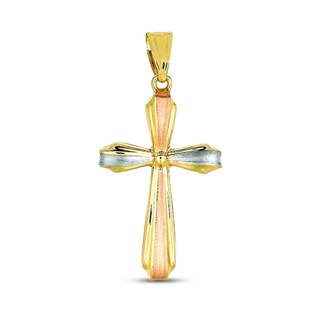 Cross Charm 14K Tri-Tone Gold | Jared