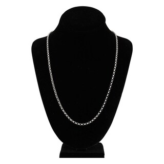 Hollow Rolo Chain Necklace 14K White Gold 24" 3.8mm | Jared