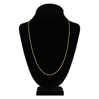 Square Solid Wheat Chain Necklace 14K Yellow Gold 24" 1.25mm | Jared
