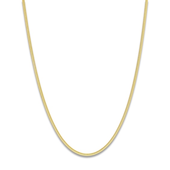 Hollow Snake Chain Necklace 14K Yellow Gold 16" 1.4mm | Jared