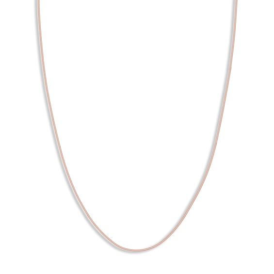 Hollow Snake Chain Necklace 14K Rose Gold 20" 1mm | Jared