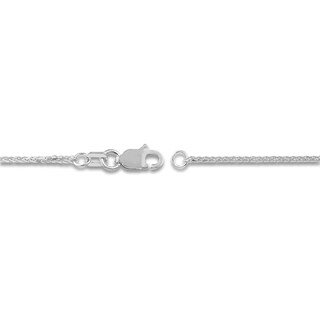 Square Solid Wheat Chain Necklace 14K White Gold 16" 1mm | Jared
