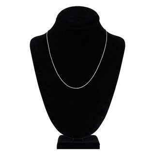 Square Solid Wheat Chain Necklace 14K White Gold 20" 1mm | Jared