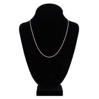 Round Solid Wheat Chain Necklace 14K Rose Gold 20" 1.25mm | Jared