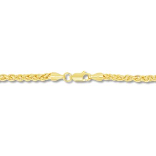 Hollow Round Wheat Chain Necklace 14K Yellow Gold 24" 3.2mm | Jared