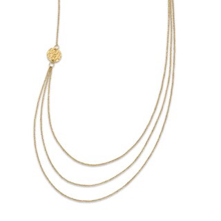 Solid 3-Layer Rope Chain Necklace 14K Yellow Gold 16" | Jared
