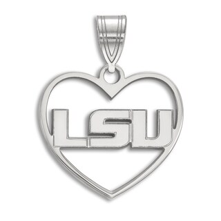 Louisiana State University Heart Necklace Charm Sterling Silver | Jared
