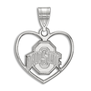 Ohio State University Heart Necklace Charm Sterling Silver | Jared