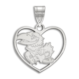 University of Kansas Heart Necklace Charm Sterling Silver | Jared