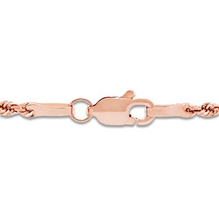 Semi-Solid Glitter Rope Chain Necklace 14K Rose Gold 16" 1.8mm | Jared