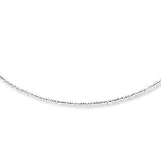 Solid Wheat Chain 14K White Gold 24" Length 1mm | Jared