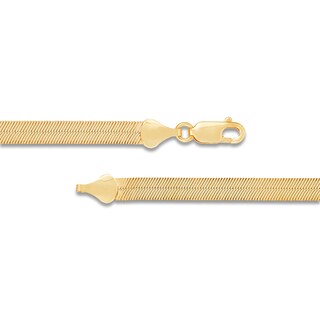 Solid Herringbone Chain Bracelet 4.77mm 10K Yellow Gold 7" | Jared