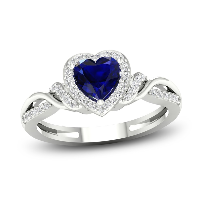 Blue Heart Diamond Ring