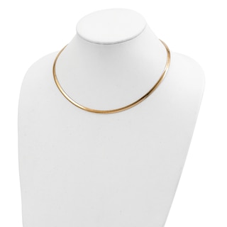 Reversible Omega Chain Necklace 14K Two-Tone Gold 18" 2.0mm | Jared
