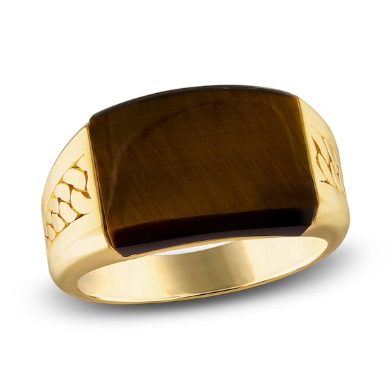 1933 by Esquire Men's Natural Quartz Ring 14K Yellow Gold-Plated ...
