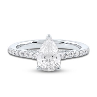 Diamond Engagement Ring 1-1/3 ct tw Pear/Round Platinum | Jared