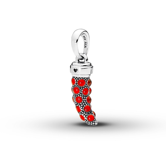 PANDORA Necklace Charm Red Italian Horn Sterling Silver | PANDORA ...