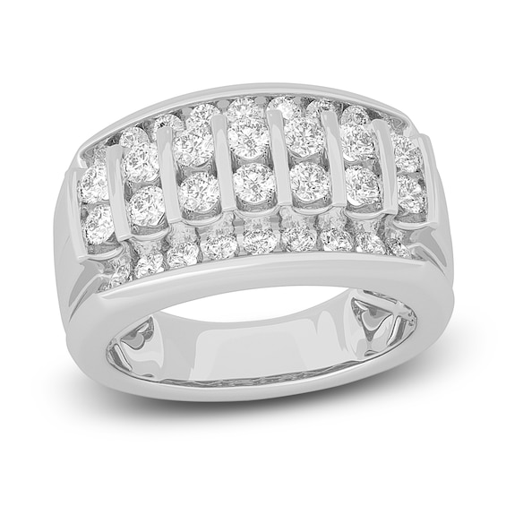 Men's Diamond Ring 2 ct tw Round 14K White Gold | Jared