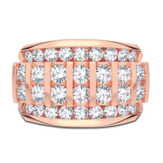 Men's Diamond Ring 3 ct tw Round 14K Rose Gold | Jared