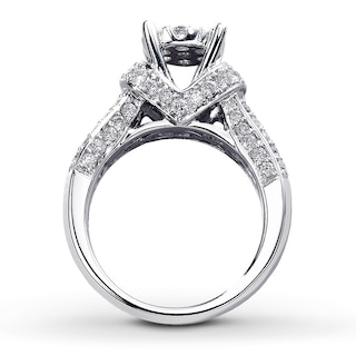 Previously Owned Engagement Ring 1-3/8 ct tw Round-cut Diamonds 14K ...